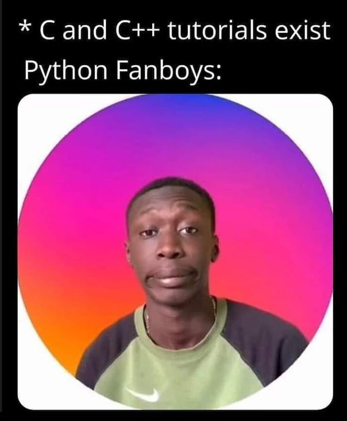 Python Fanboys: Simple as that (comparatively ) - 9GAG