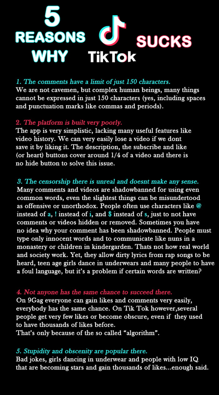 9Gag > Tik Tok (actually a million times better). My conclusion after an year of using both ...