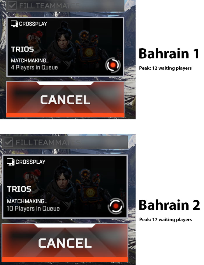 After waiting 2 HOURS on EACH of the 2 Bahrain servers. Can anybody ...