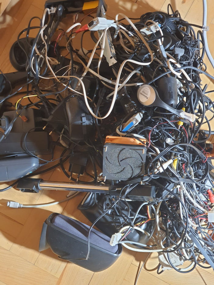 Do you also have a pile of junk cables and old electronics? Mine is ...