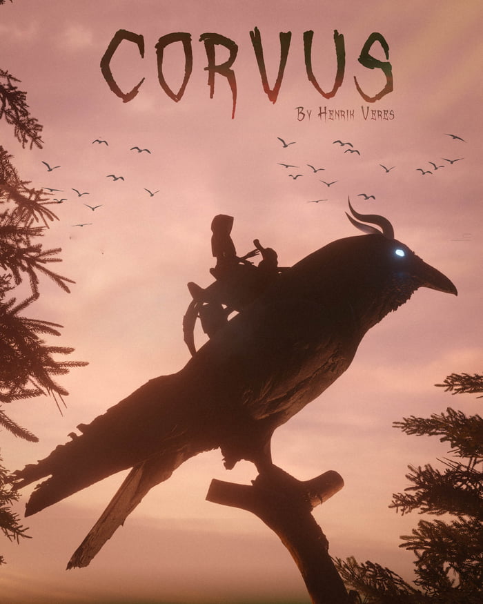 Day 34 - Corvus (my latest artwork/concept art) - 9GAG