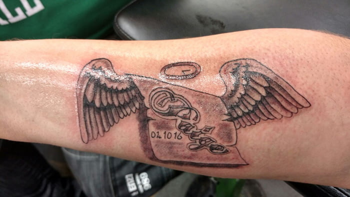 My first ever tattoo...in memory or my daughter, who was born sleeping ...