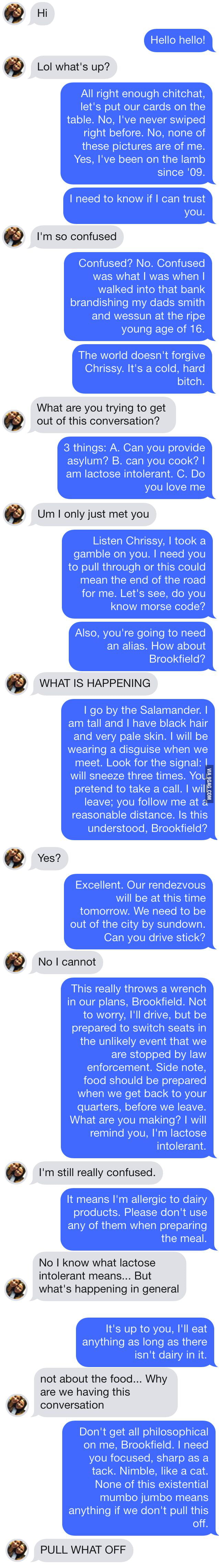 Tinder trolling at it's finest - 9GAG