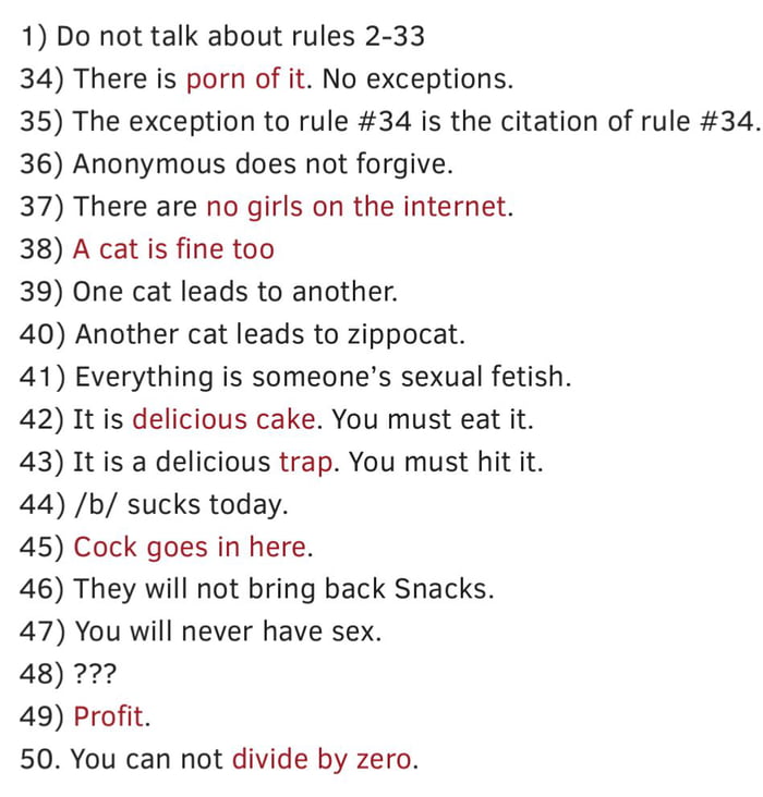 Remember, always respect the rules (except for rule 43, traps are gay ...