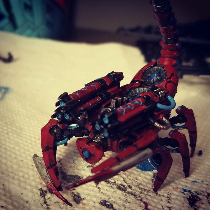 Necron Scorpion Destroyer conversion one of three finally complete ...