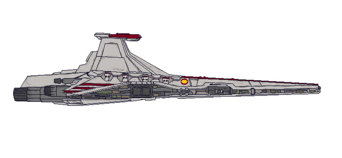 Venator-class star destroyer pixel art - 9GAG