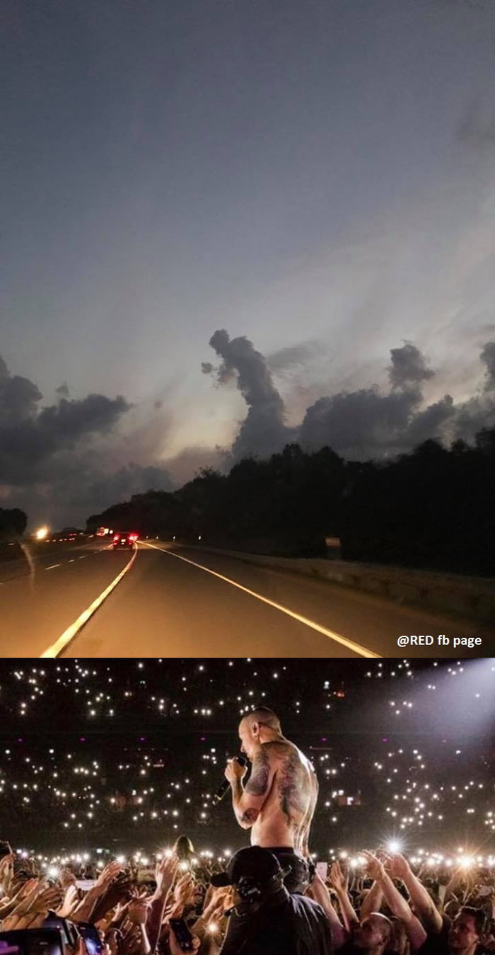 Just Chester Bennington performing cloud and clear - 9GAG