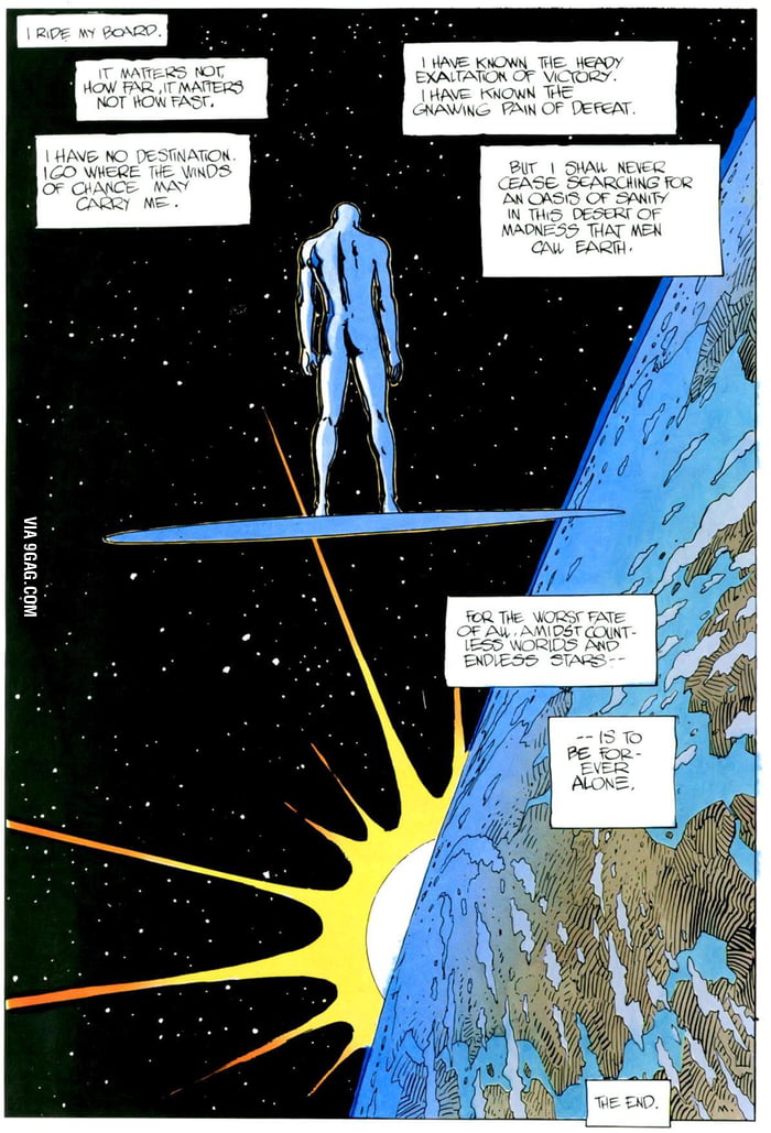 Silver Surfer: taking "forever alone" to a heroic scale - 9GAG