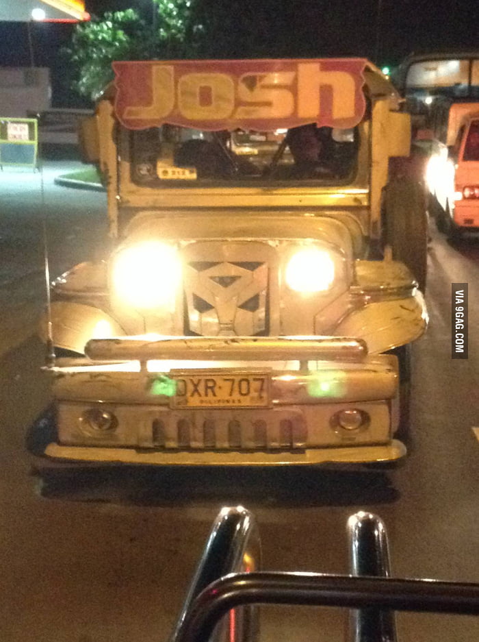 This jeepney is a transformer and its name is Josh. - 9GAG