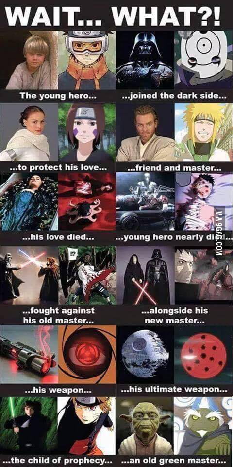 Obito is anakin skywalker of naruto? - 9GAG