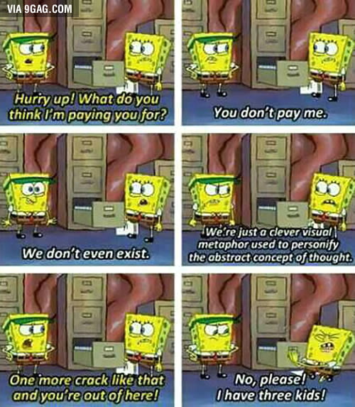 Spongebob smashing the 4th wall - 9GAG