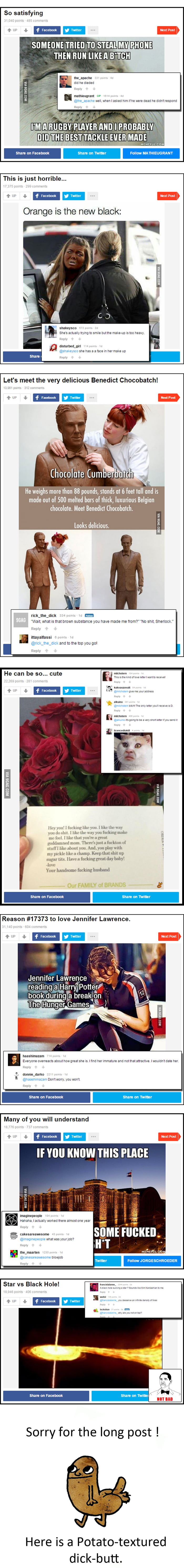 I love comment section more than the posts sometimes...Here's the "Best ...