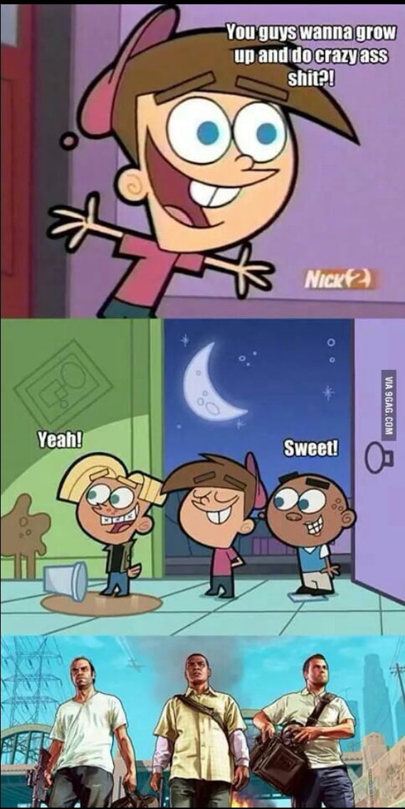 Timmy Turner and his friends become grown ups - 9GAG