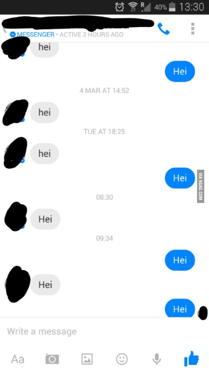 Me and my friend don't really talk that much. (Hei means hey) - 9GAG