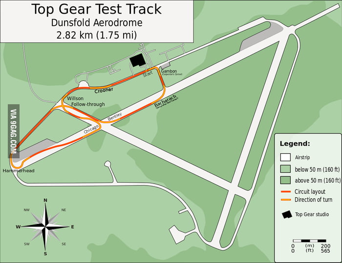 Any Top Gear fans out there? Here's the layout of the track!! - 9GAG