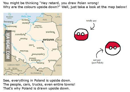 The reason why Polandball is is upside-down - 9GAG