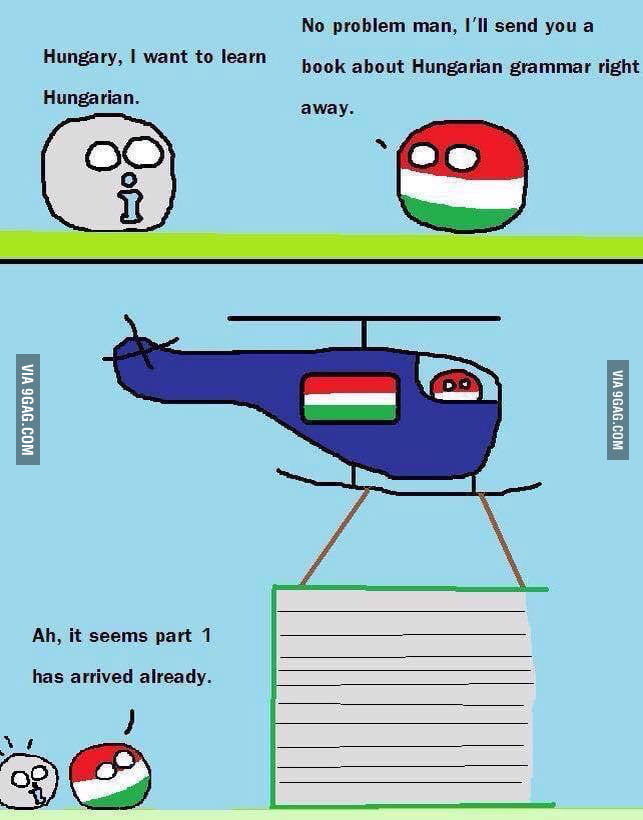Hungarian language in a nutshell - 9GAG