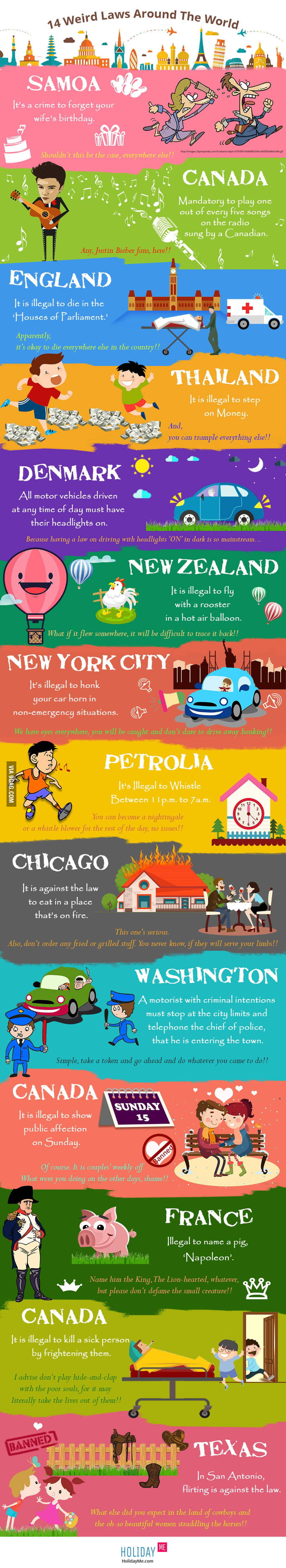 Crazy Laws Around The World That Will Drive You Nuts! - 9GAG