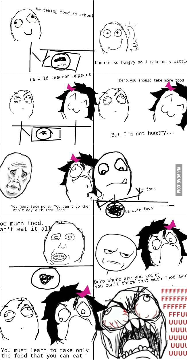 School food rage - 9GAG