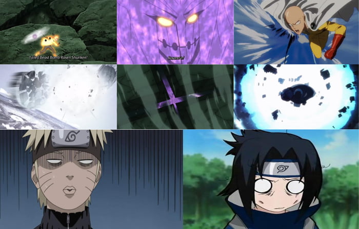 Naruto,Sasuke,Saitama vs Meteor - 9GAG