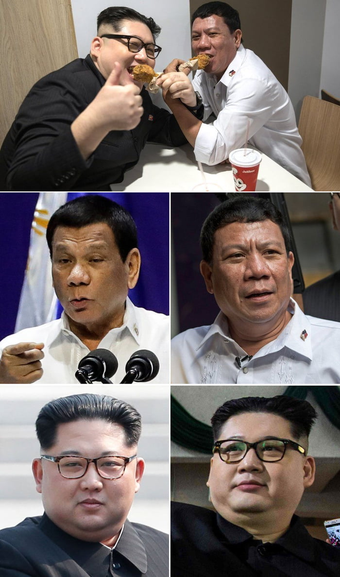 Rodrigo Duterte and Kim Jong-un Cosplay fan in Jollibee! - 9GAG