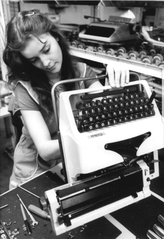 Assembly of typewriters in East germany best germany, VEB Robotron ...
