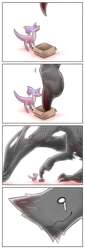 He just wanna sit in a box ;-; - 9GAG