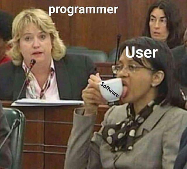 Programmer watching a User while using the Software - 9GAG
