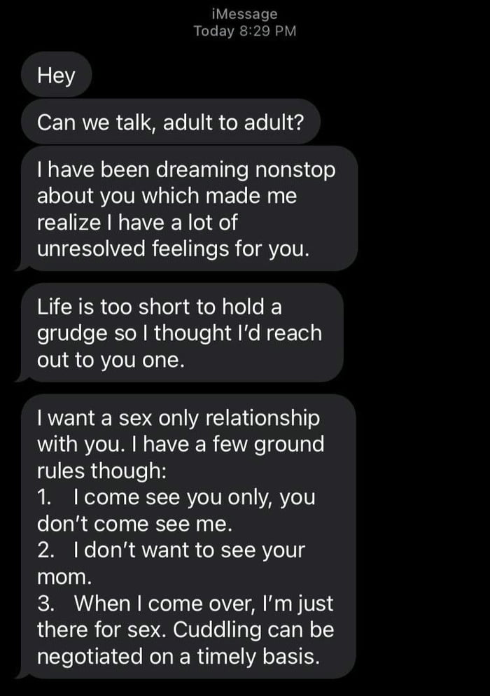 Messages a friend got from their ex........ - 9GAG