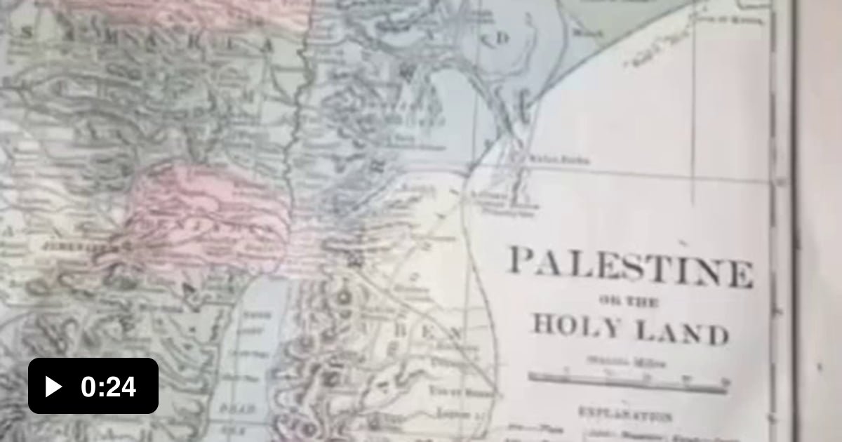Holy land map on bible 1892 - 9GAG
