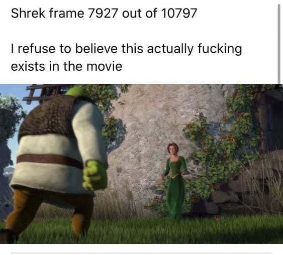 Shrek: Oh, you are aproaching me? Instead of running away your are ...