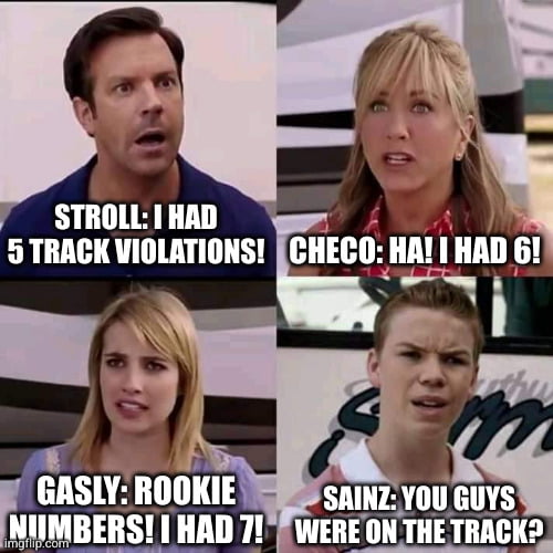 F1 needs to find a solution about track limit violations - 9GAG