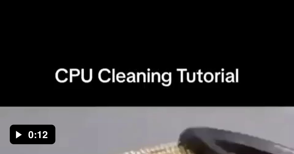 How do you guys clean your CPU ? - 9GAG