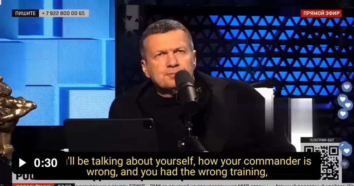 Mr. Solovyev, while sitting in a comfortable chair in a warm office, is ...