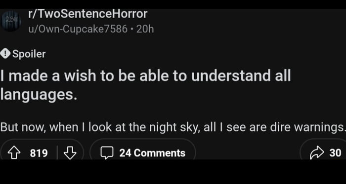 Two sentence horror story - 9GAG