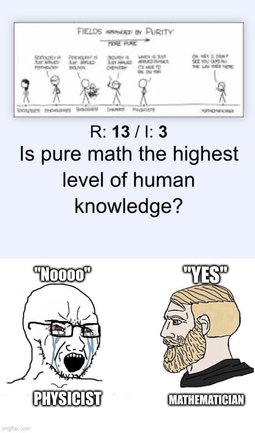 Is pure math the highest level of human knowledge? - 9GAG