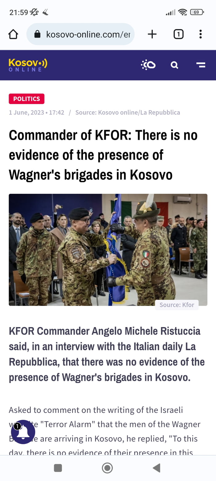 KFOR Commander: - 9GAG