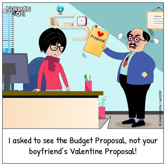 Is Boss Angry Because He Did Not Get a Valentine Proposal? - 9GAG