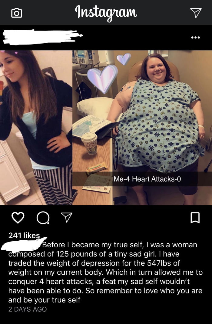 Heavy lady brags about having 4 heart attacks - 9GAG