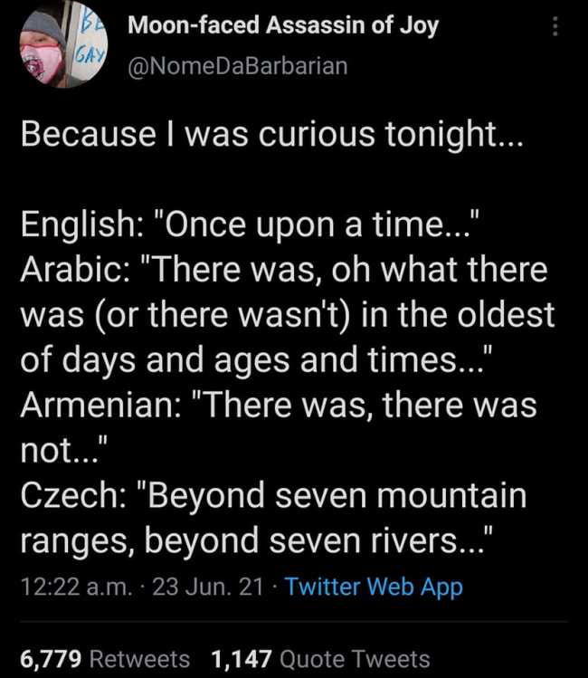 Once upon a time in different languages - 9GAG