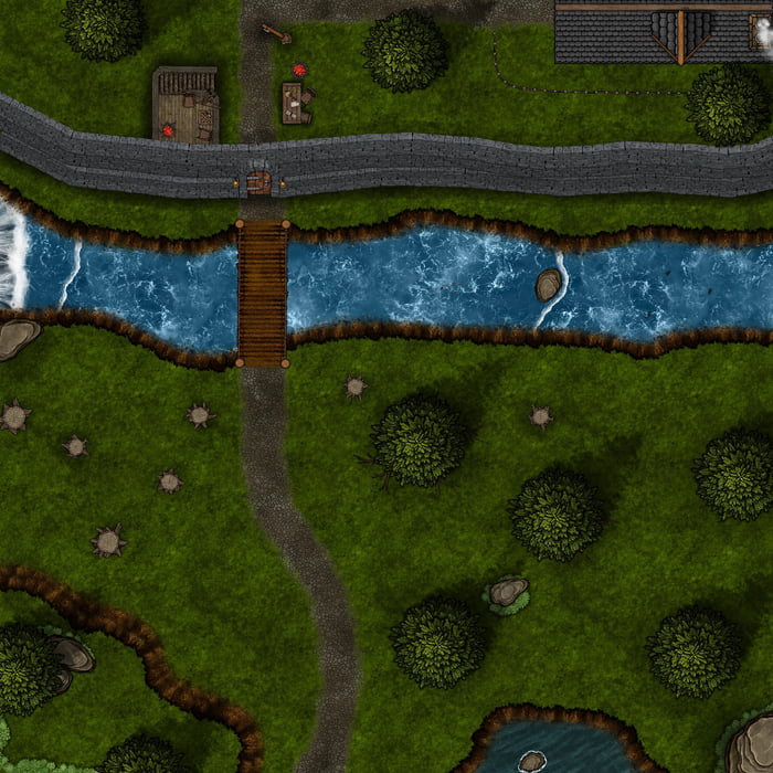 Simple Town Entrance for a low level goblin siege, or a brand new start ...