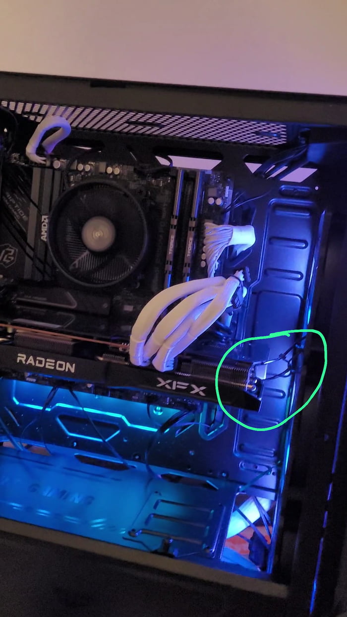 GPU sag fix -cable tie version - 9GAG
