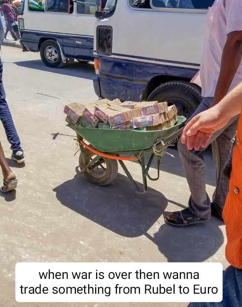 Exchanged currency using Wheelbarrow like Zimbabwe - 9GAG