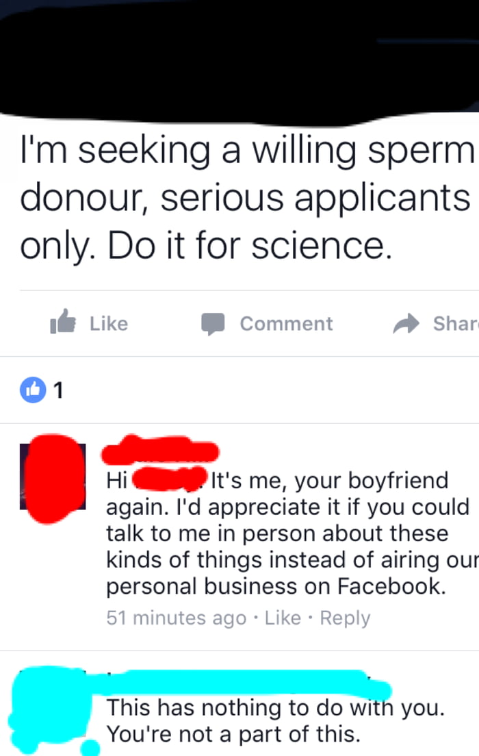 She desires a child. He refuses. They dispute on Facebook about ...