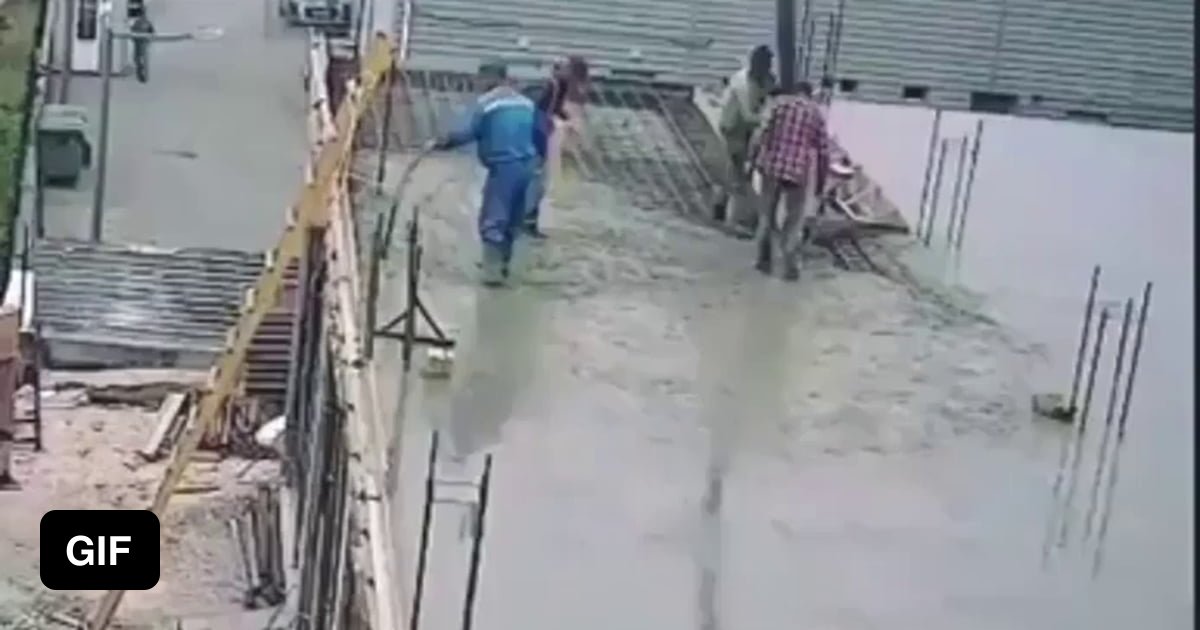 They almost completed cementing the roof… - 9GAG