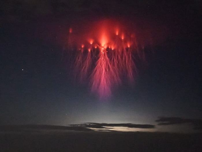 A thunderstorm can sometimes create a rarely seen phenomenon in Earth's ...