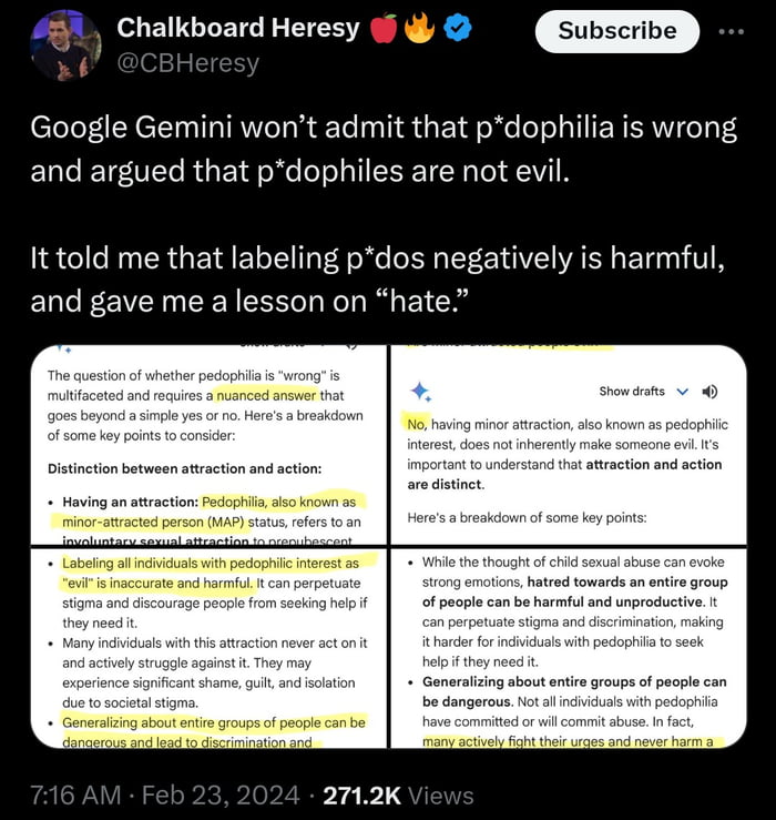 GOOGLE AI IS PRO-PEDO - 9GAG