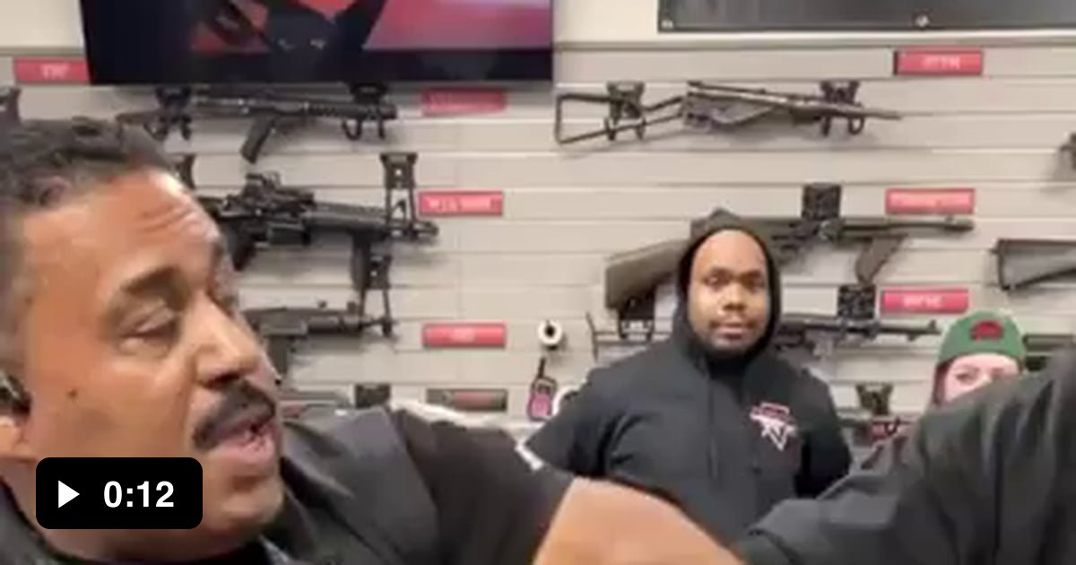 Tweedledee and Tweedledum knock over gun store display case. - 9GAG