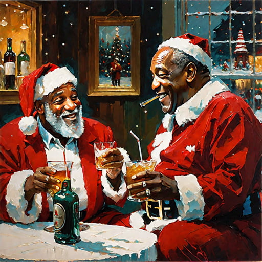 It's been a long year. Share a drink with Cosby Santa... - 9GAG