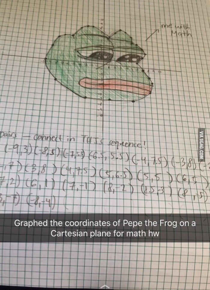 Classmate drew Pepe for her Math HW - 9GAG